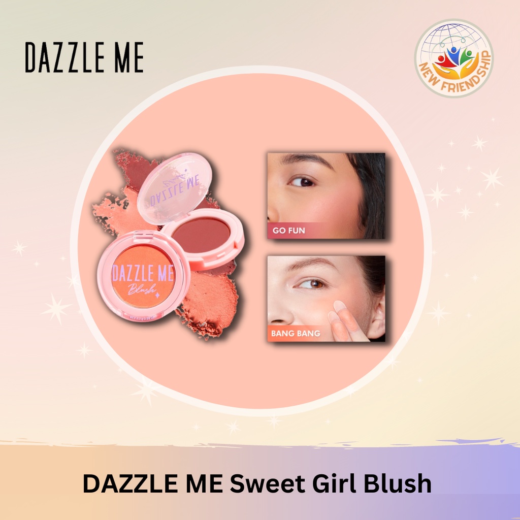 Jual [ Dazzle Me ] Sweet Girl Blush Shiny Mettalic Glittery Powder
