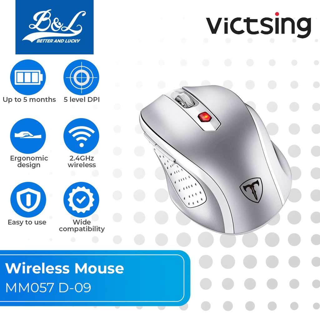Jual VICTSING PC051 Wireless Gaming Mouse 2.4G CPI Levels 6 Button ...