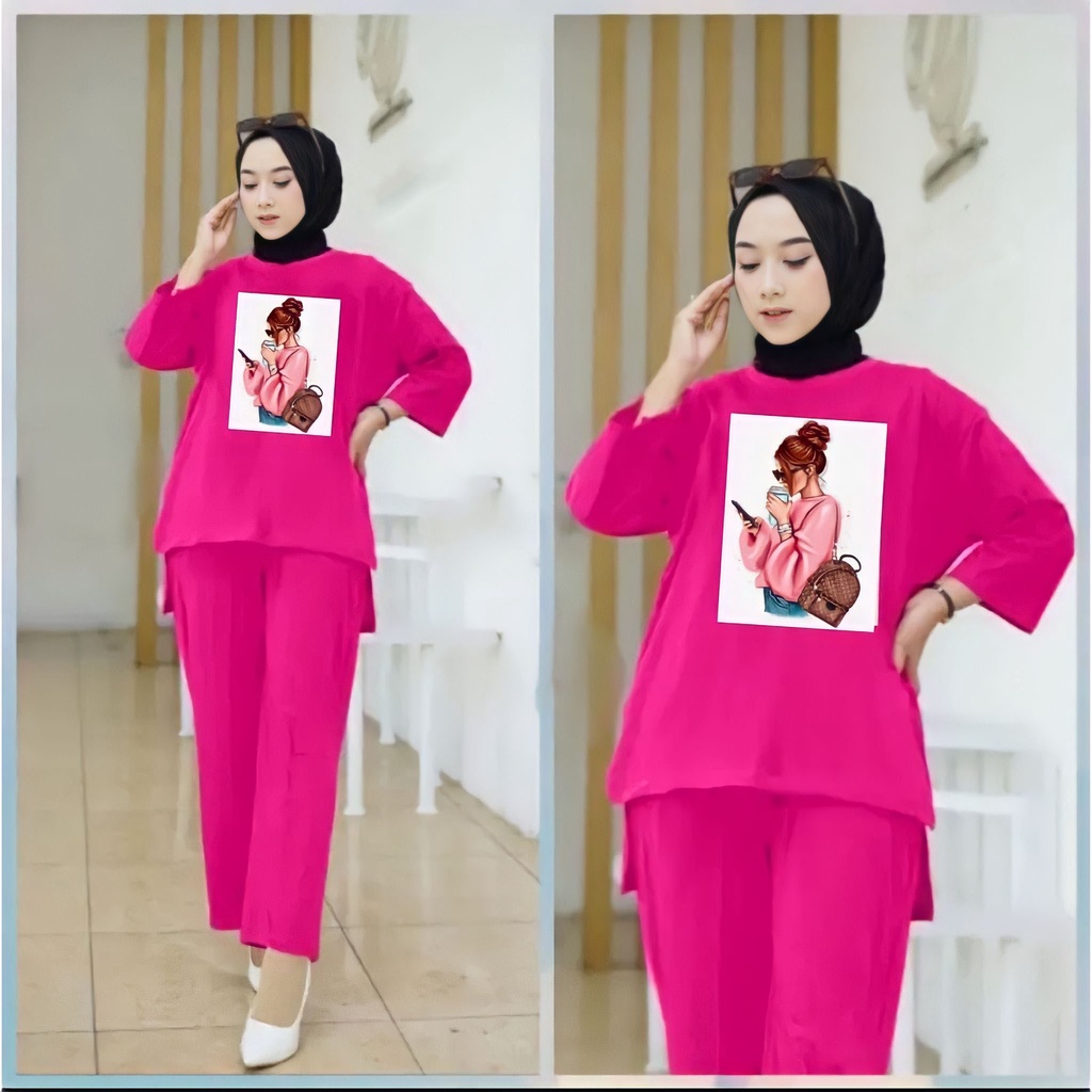 Jual One Set Wanita Kekinian Setelan Baju Remaja Viral Jumbo Dewasa ...