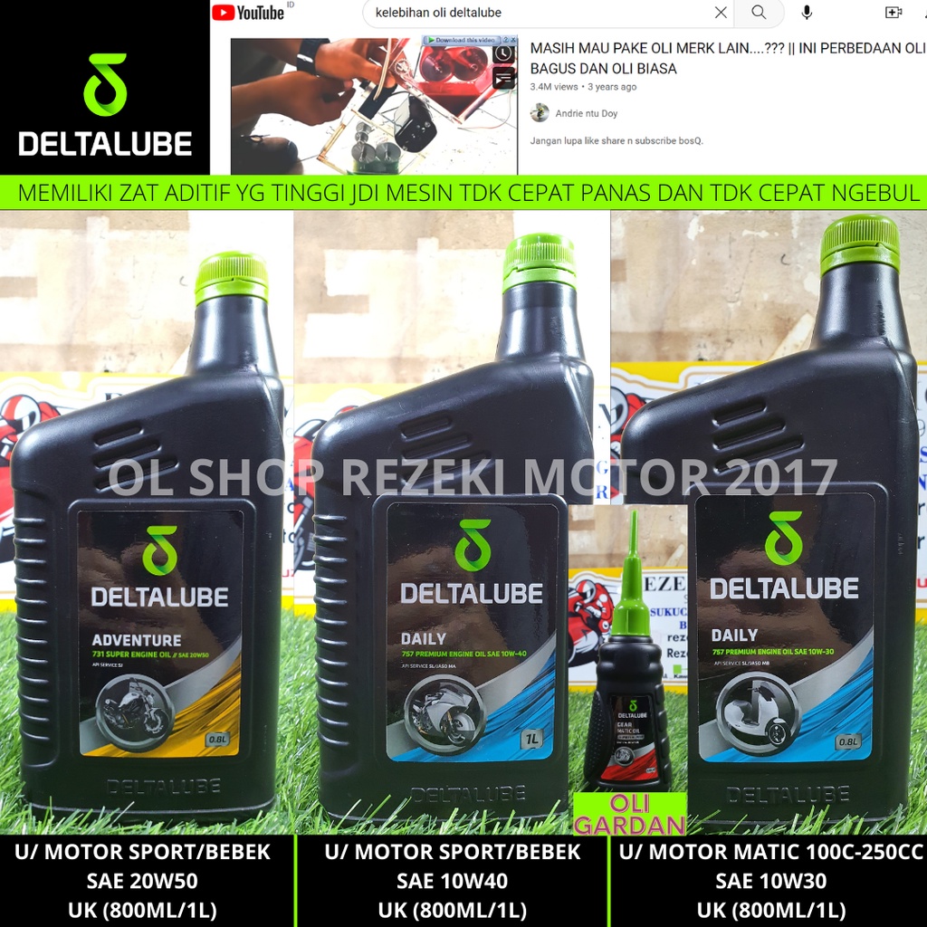 Jual OLI MESIN DELTALUBE MOTOR MATIC / SPORT DELTALUBE DAILY 757 ...