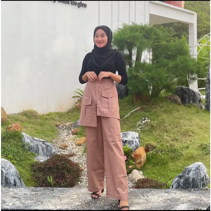 Jual KULOT HIGHWAIST BESS PALAZO POCKET - Celana Kulot Wanita - Celana ...