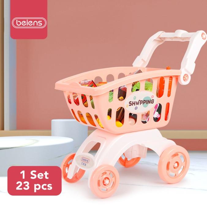 Jual Beiens Shopping Cart Toy Trolley Mainan Keranjang Belanja Anak ...