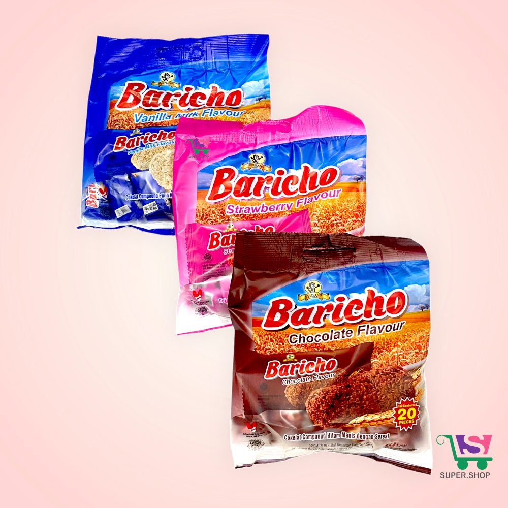 Jual BARICHO Oat Cokelat / Strawberry / Vanilla Sereal Gandum (isi 20 ...