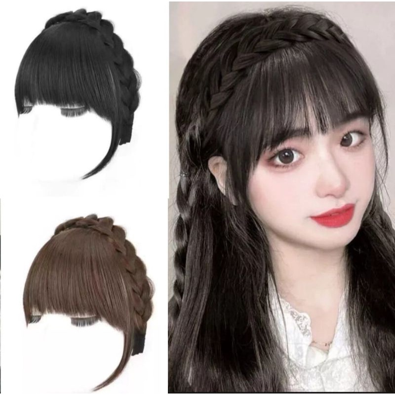 Jual BANDO DENGAN PONI PALSU WIG BANDANA RAMBUT PALSU HAIR PONI ...