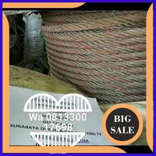 Jual tools kawat sling 16mm 6x37 iwrc kawat seling wire rope untuk lift elevator full baja ori ...