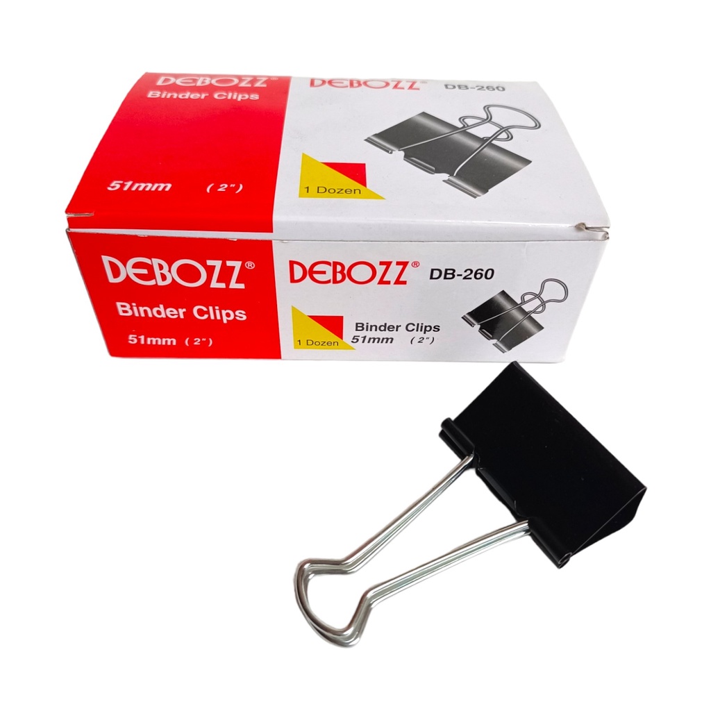 Jual BINDER CLIP DEBOZZ / Klip Penjepit Kertas / Klip Binder Hitam No ...