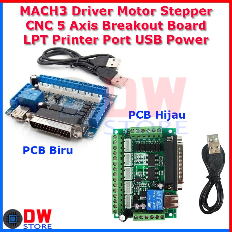 Jual Modul Driver Motor Stepper MACH 3 MACH3 CNC 5 Axis USB Breakout ...