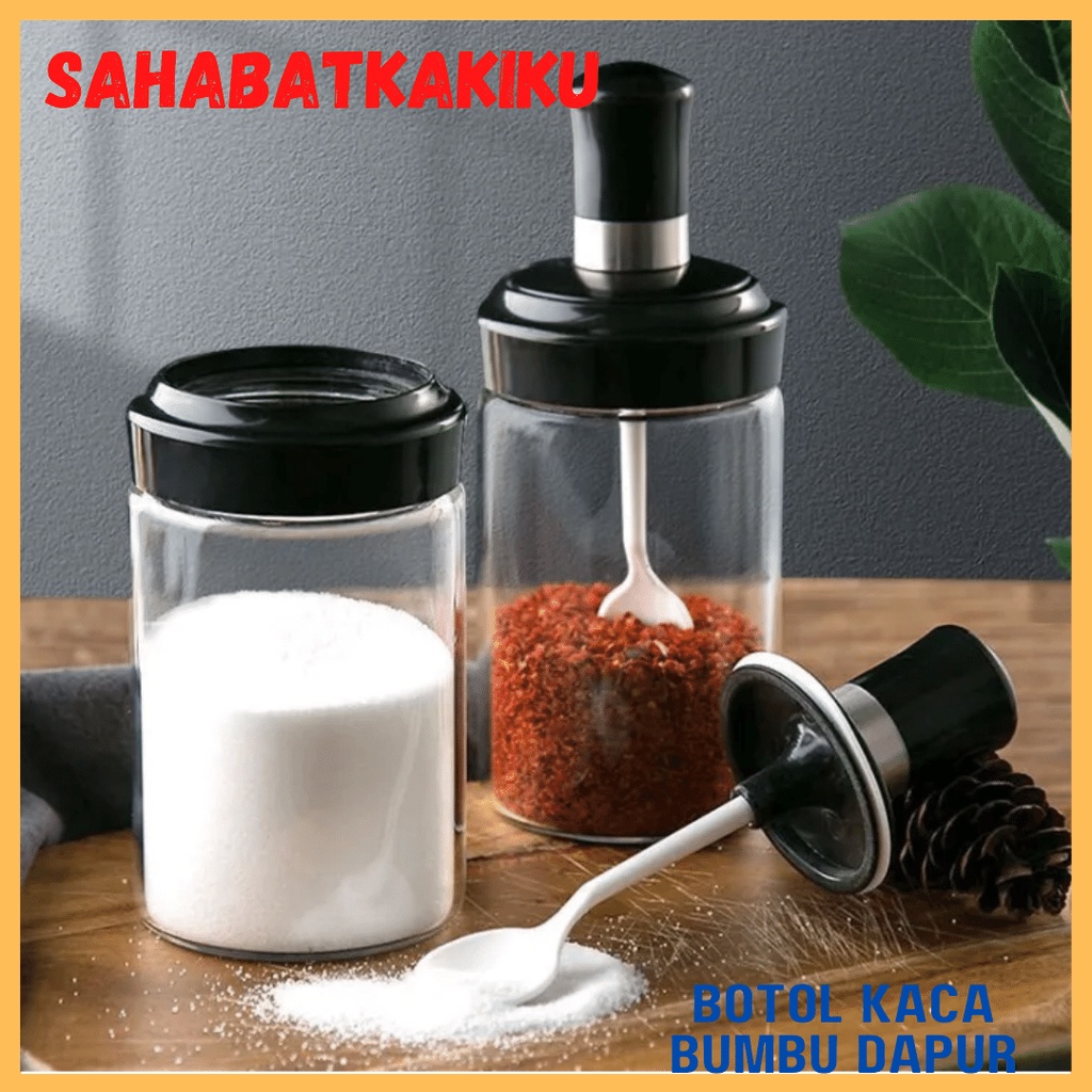 Jual Botol Bumbu Dapur / Botol Kaca Tempat Minyak Garam Bumbu Dapur ...