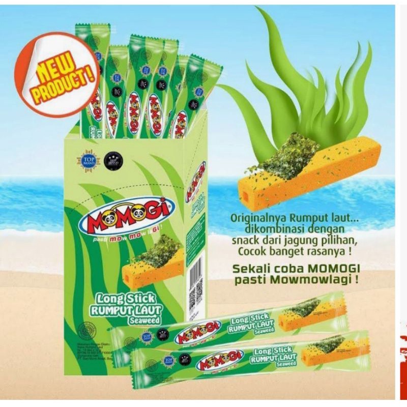 Jual Momogi Long Stick Rumput Laut 1 Pack isi 10 Pcs | Shopee Indonesia