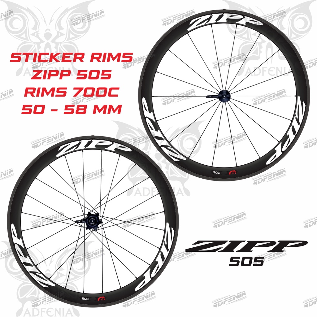 Jual Stiker Decal Rims Zipp 505 Road Bike Fixed Gear 700c | Shopee ...