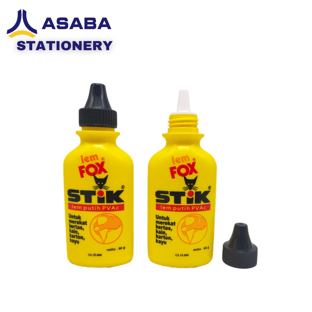 Jual Asaba Stationery - Lem Kertas Fox Stik 60gr | Shopee Indonesia
