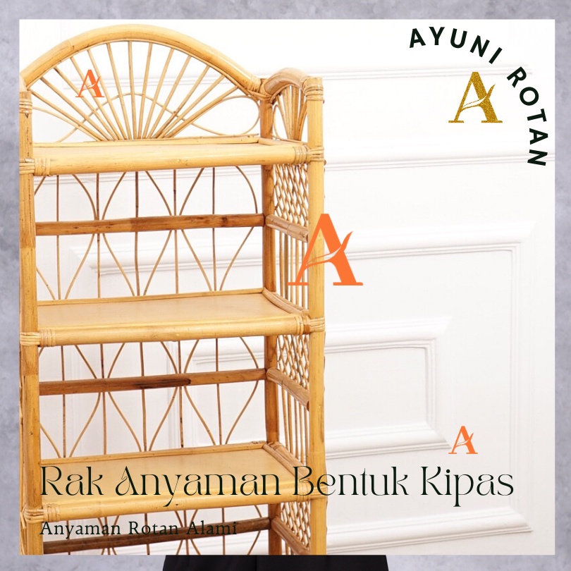Jual Rak Dinding Buku Serbaguna Anyaman Bentuk Kipas Susun Dapur ...