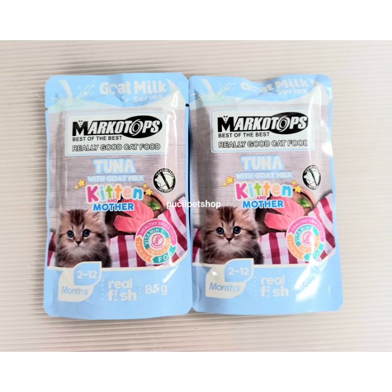 Jual Markotops Kitten Tuna With Goat Milk Makanan Anak Kucing Ibu ...