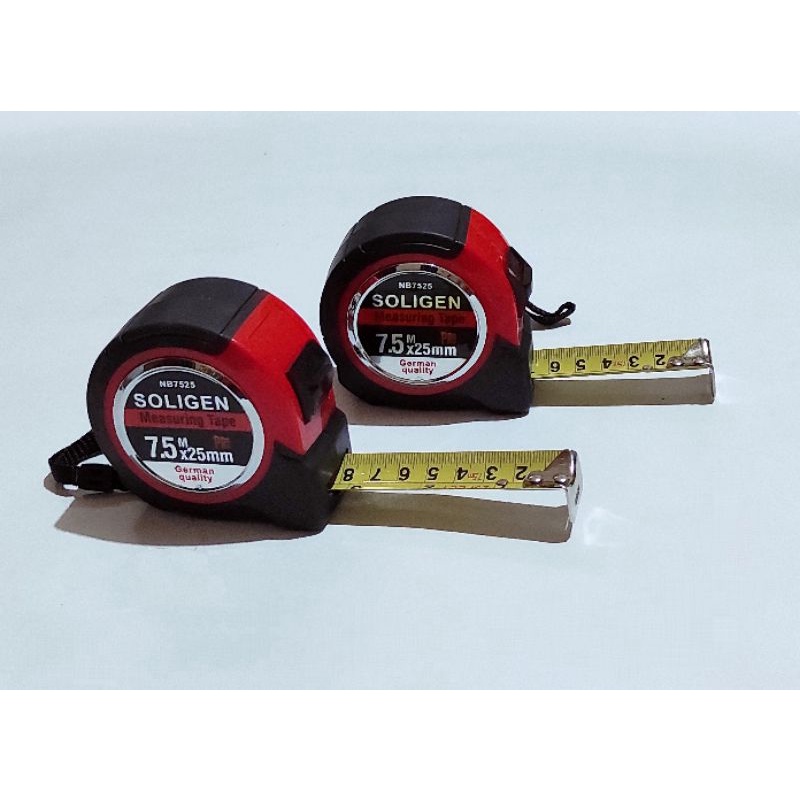 Jual meteran 7.5 meter karet / measuring tape 7.5 meter ISO9001 soligen ...