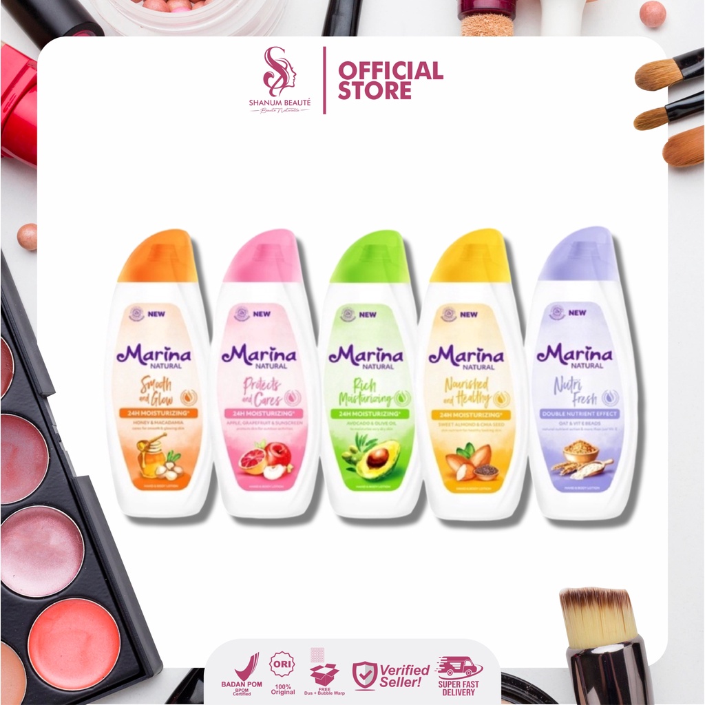 Jual MARINA Natural Hand & Body Lotion 335 ml | Shopee Indonesia