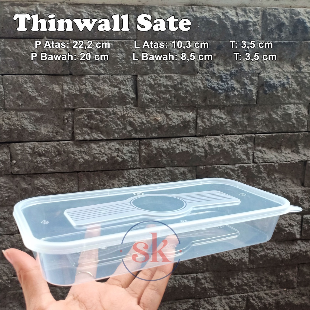 Jual Isi 25 Pcs Thinwall 750 Ml Sate Long Bening Transparan Food