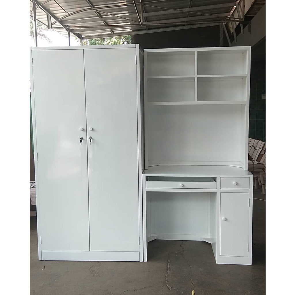 Jual Lemari Pakaian Anak 2 Pintu Plus Meja Belajar Anak Cat Duco Kayu ...