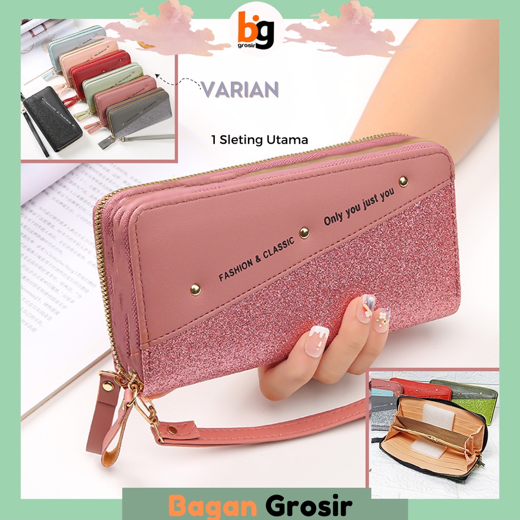 Jual BG / COD / DOMPET PANJANG WANITA MULTIFUNGSI FASHION IMPORT RESLETING / DOMPET PANJANG ...