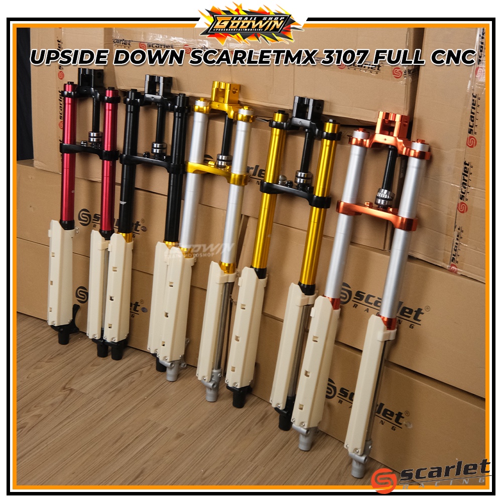 Jual Upsidedown USD Upside Down Shock Depan SCARLET MX 2 Adjuster KLX 150 CRF 150L Full CNC ...