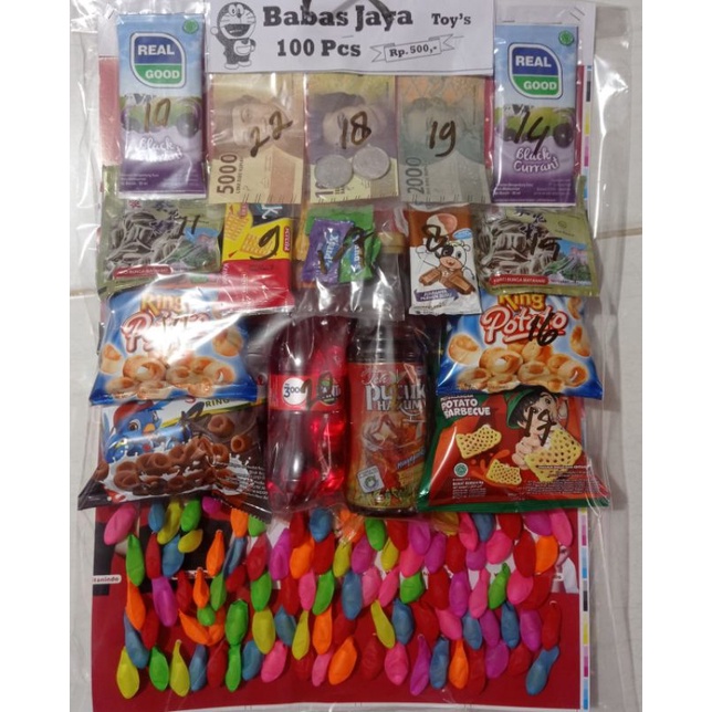 Jual Balon mainan berhadiah isi 100 pcs. M2T | Shopee Indonesia