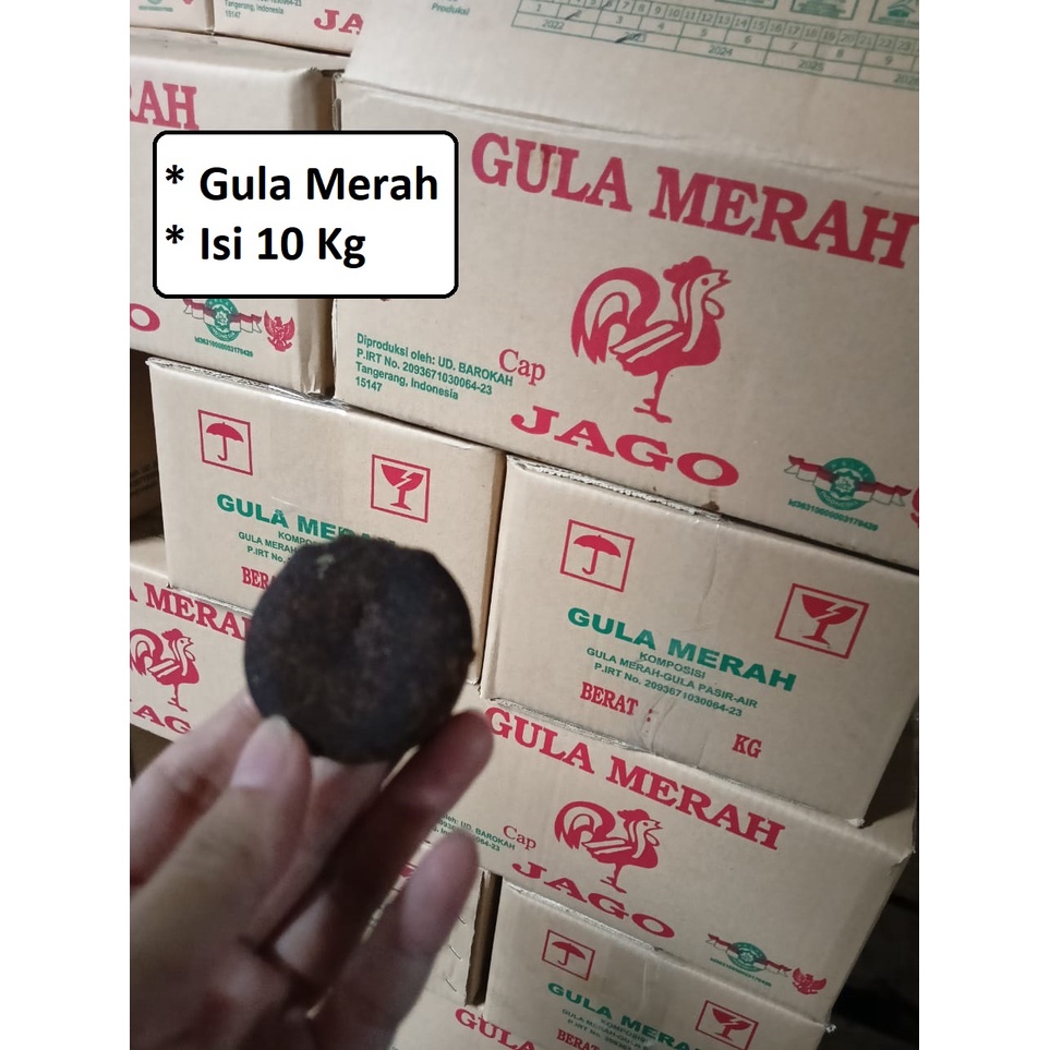 Jual Gula Merah Super Cap Ayam Jago 10 Kg ASLI Jawa Kelapa Batok Mini ...