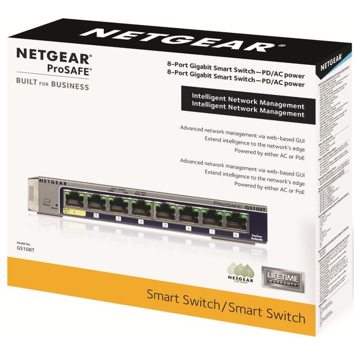 Jual NETGEAR GS108T Gigabit Smart Switch 8 Port ProSAFE Lifetime ...