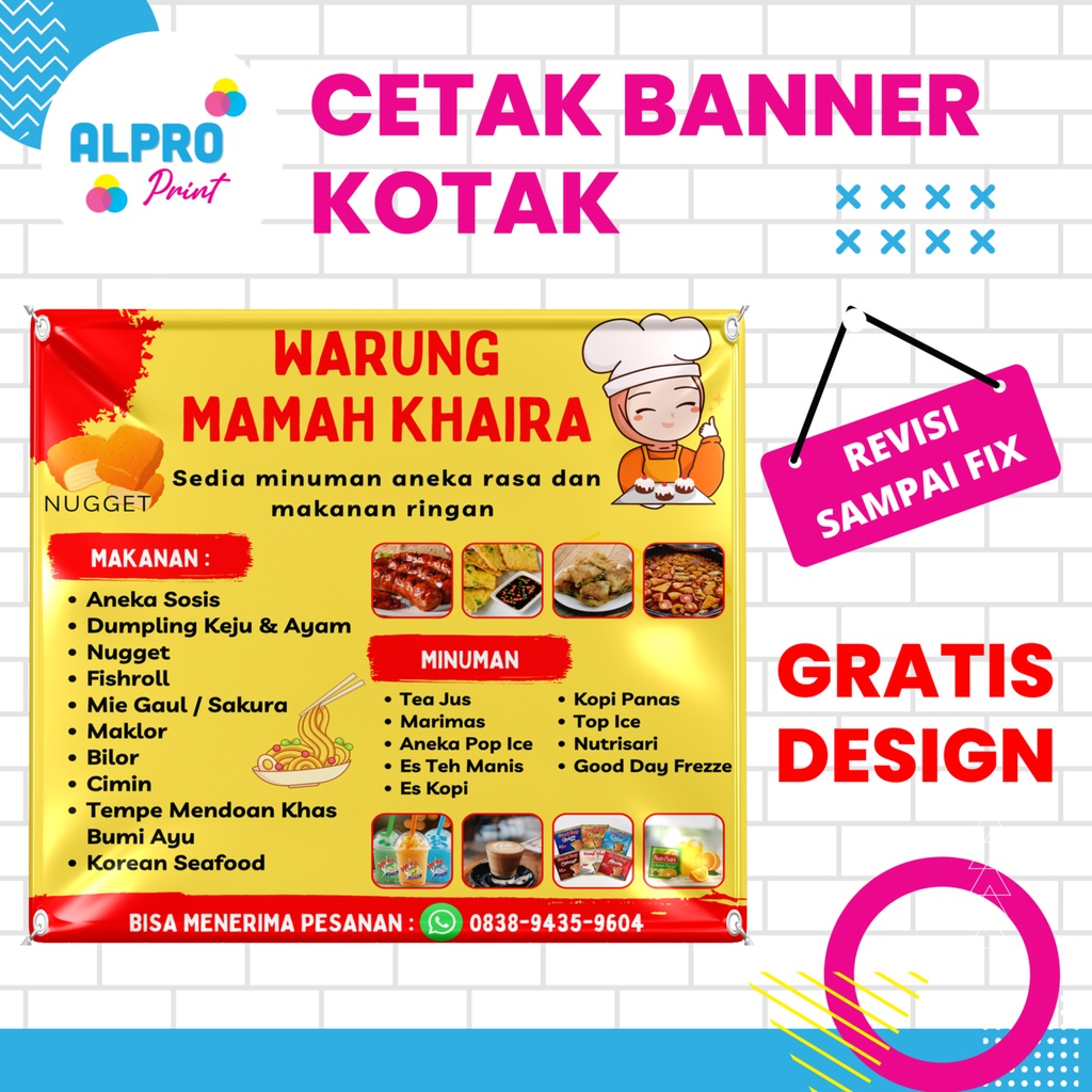Jual CETAK BANNER KOTAK | GRATIS DESIGN | Revisi Sampai Cocok | Shopee ...