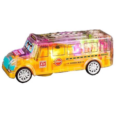 Jual klc MAINAN BUS BUMP AND GO / TRANSPARENT SCHOOL BUS TOYS ADA LAMPU ...