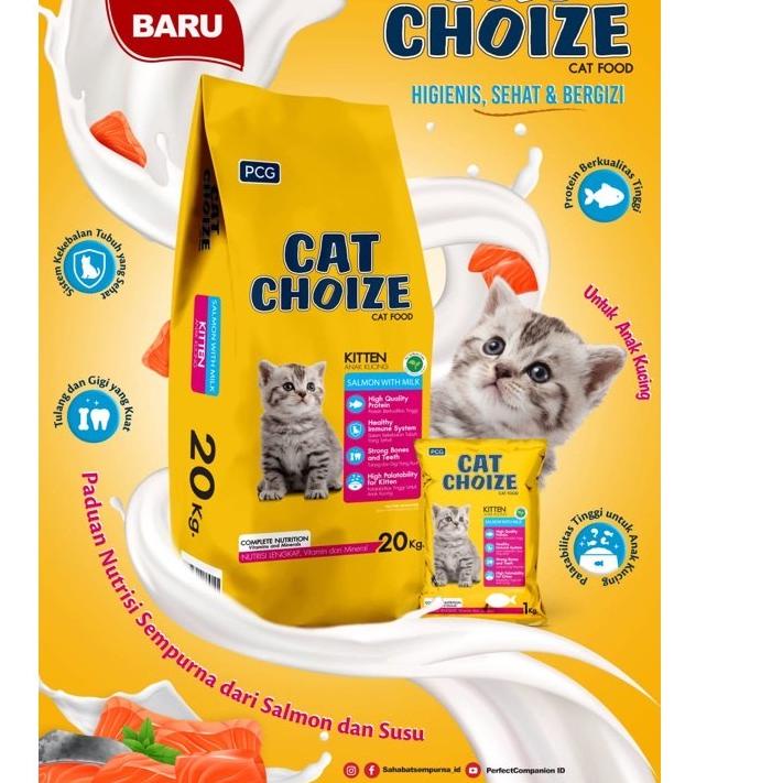 Jual EBR983 CAT CHOIZE KITTEN SALMON KUNING 1KG - Makanan Anak Kucing ...