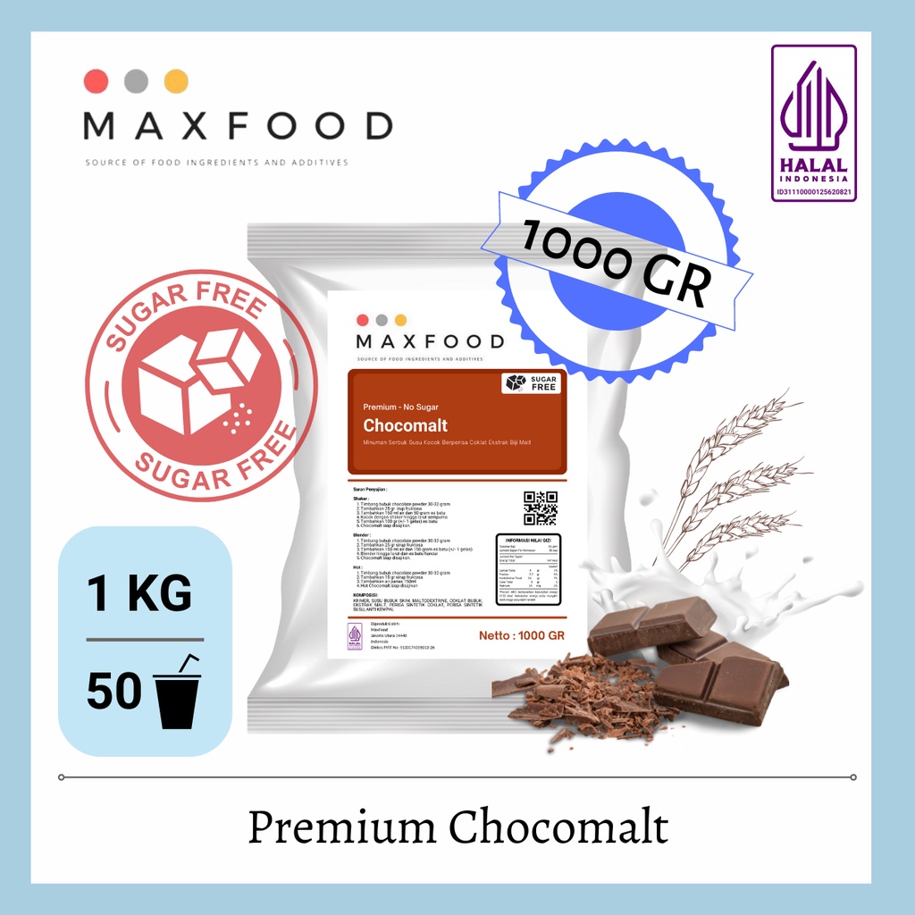 Jual Premium No Sugar - Chocomalt Drink/Bubuk Minuman Chocomalt 1 Kg ...