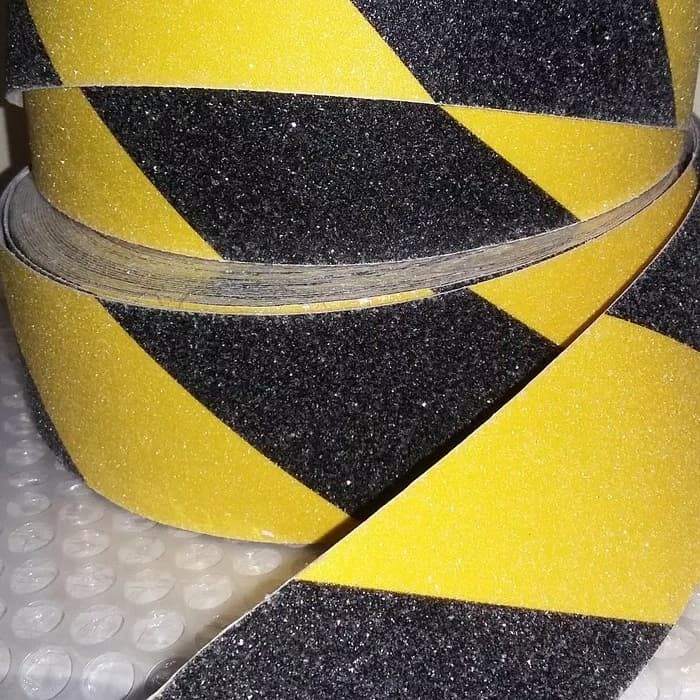 Jual Anti Slip Tape Lakban sticker safety tangga lantai - HITAM KUNING | Shopee Indonesia