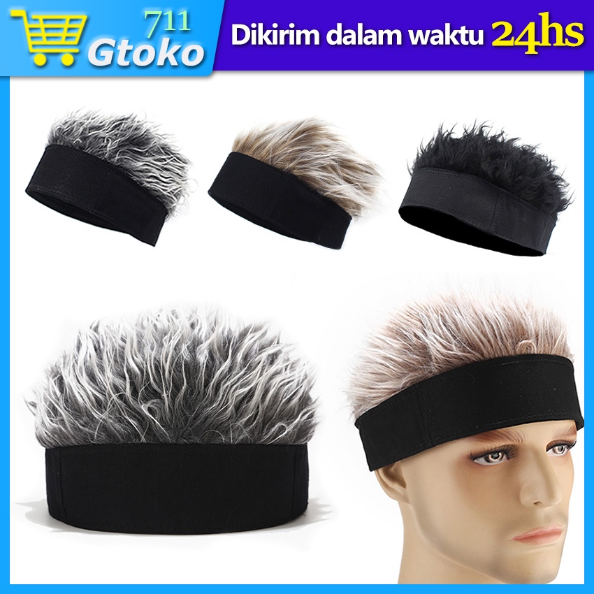 Jual Topi Wig Model Rambut Pendek Pria Wanita Gaya Retro Hip-Hop ...