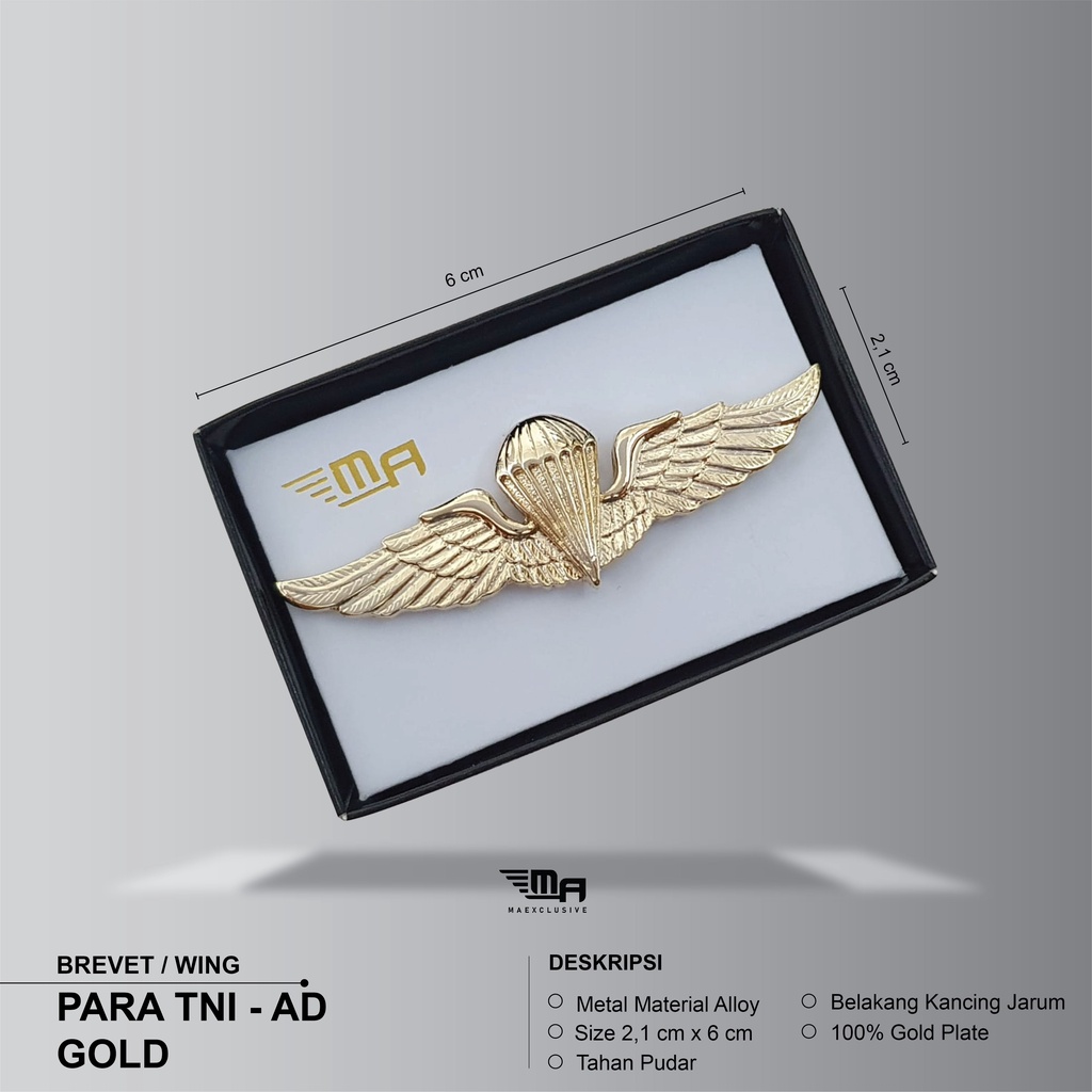 Jual WING PARA TNI AD PDH Wing Para Wing Para TNI AD POLOS AKRILIK MIKA ...