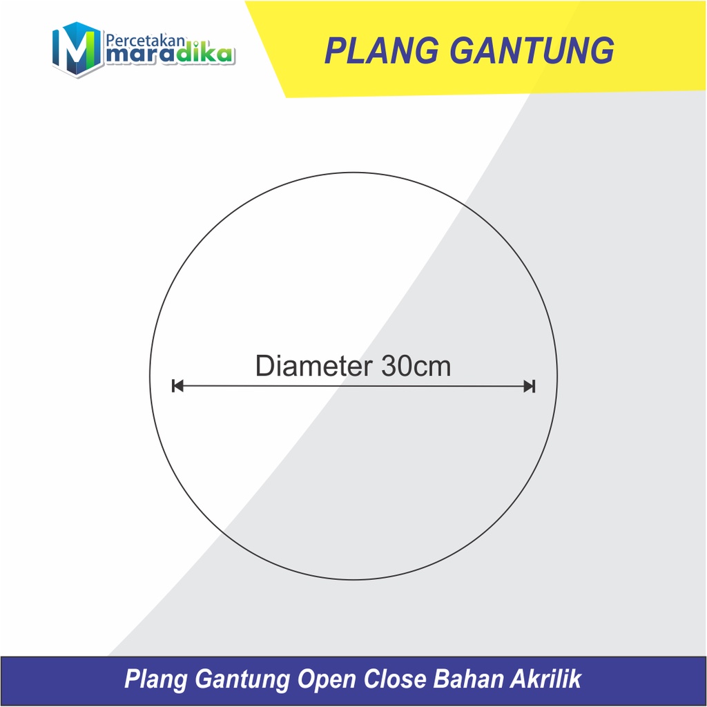 Jual BUKA TUTUP OPEN CLOSE PAPAN NAMA PLANG SIGN BOARD BULAT AKRILIK ...
