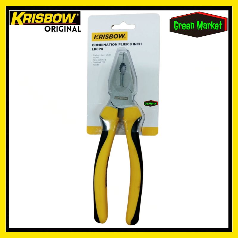 Jual Krisbow Tang Kombinasi 8 inch || Combination Plier 8 inch | Shopee ...