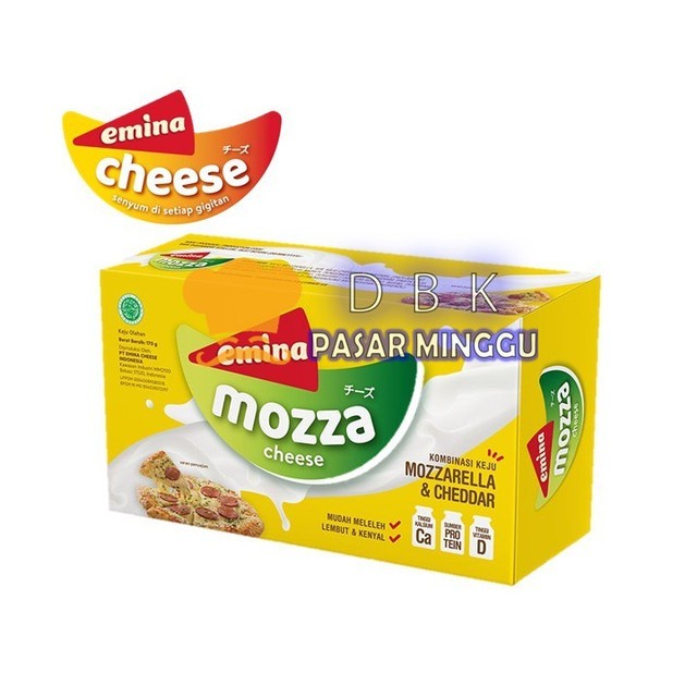 Jual keju EMINA mozza perpaduan mozzarella dan cheddar 165gr cheese ...