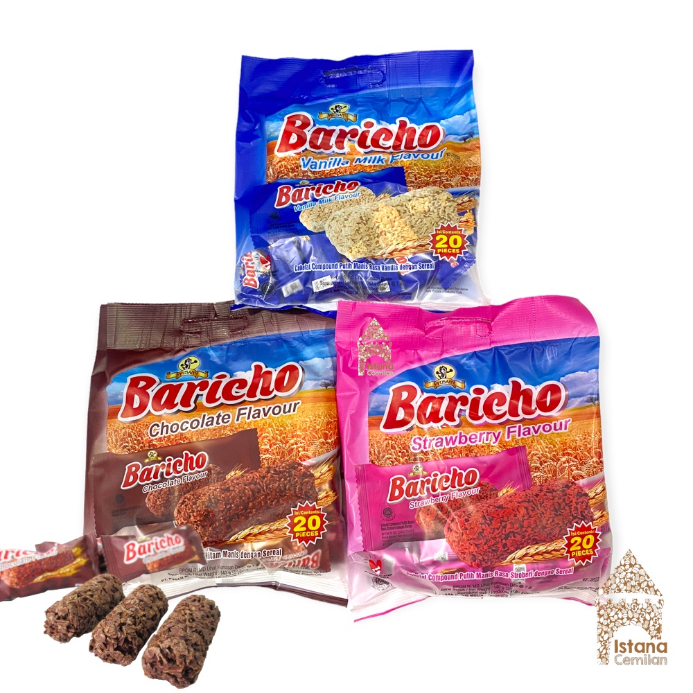 Jual BARICHO Oat Sereal Gandum Cokelat / Strawberry / Vanilla (isi 20 ...