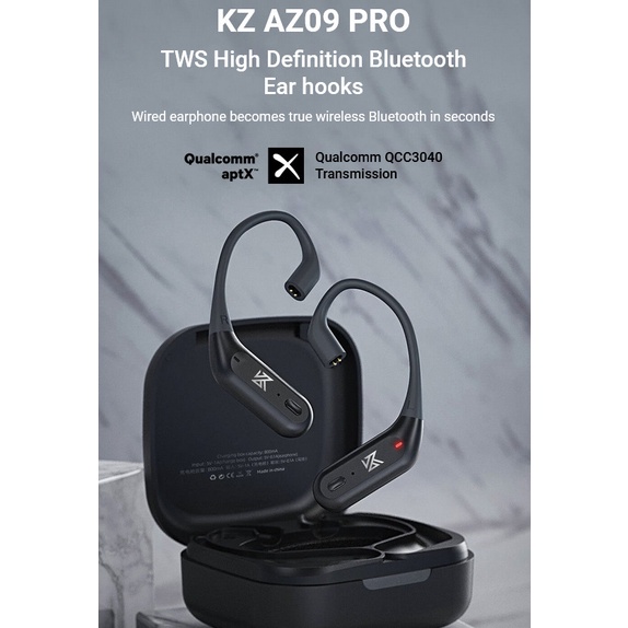 Jual KZ AZ09 Pro Knowledge Zenith APTX HD TWS Earhook HD Bluetooth Adapter | Shopee Indonesia
