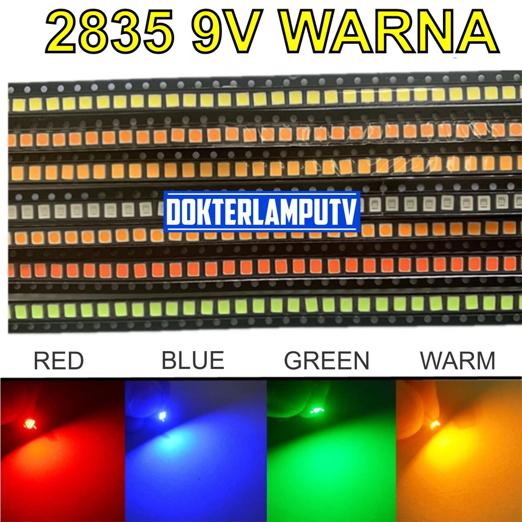 Jual LED SMD 2835 9V WARNA MERAH HIJAU BIRU WARM | Shopee Indonesia