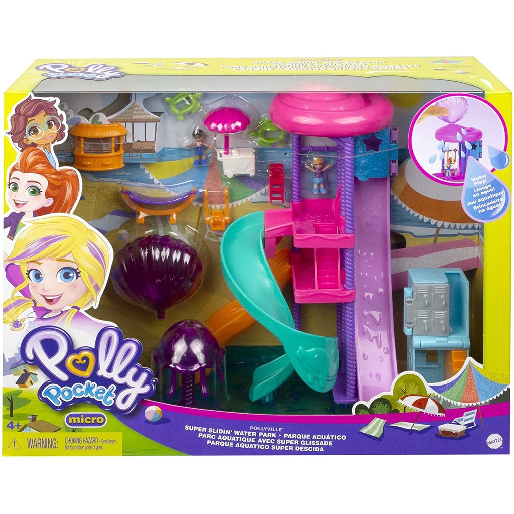 Jual Polly Pocket Pollyville Super Slidin Water Park | Shopee Indonesia