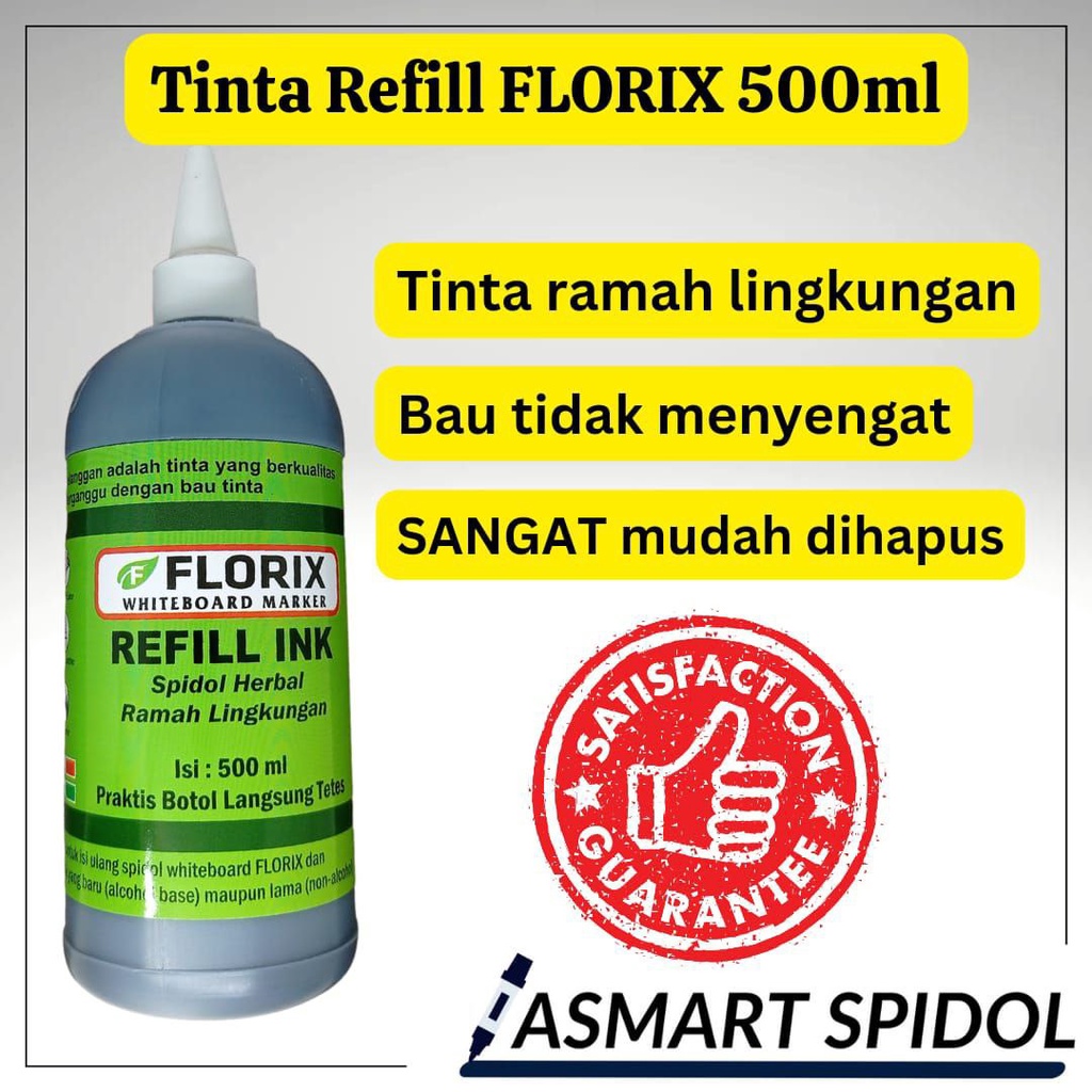 Jual Tinta Spidol Whiteboard FLORIX 500ml - Tinta Refill Spidol RAMAH ...