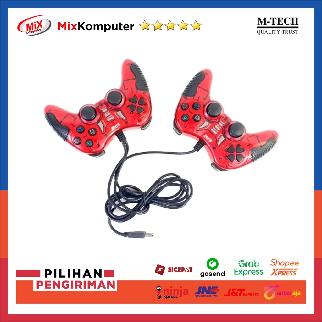 Jual Gamepad M-Tech MT-8200 Turbo Double Getar Gaming | Shopee Indonesia