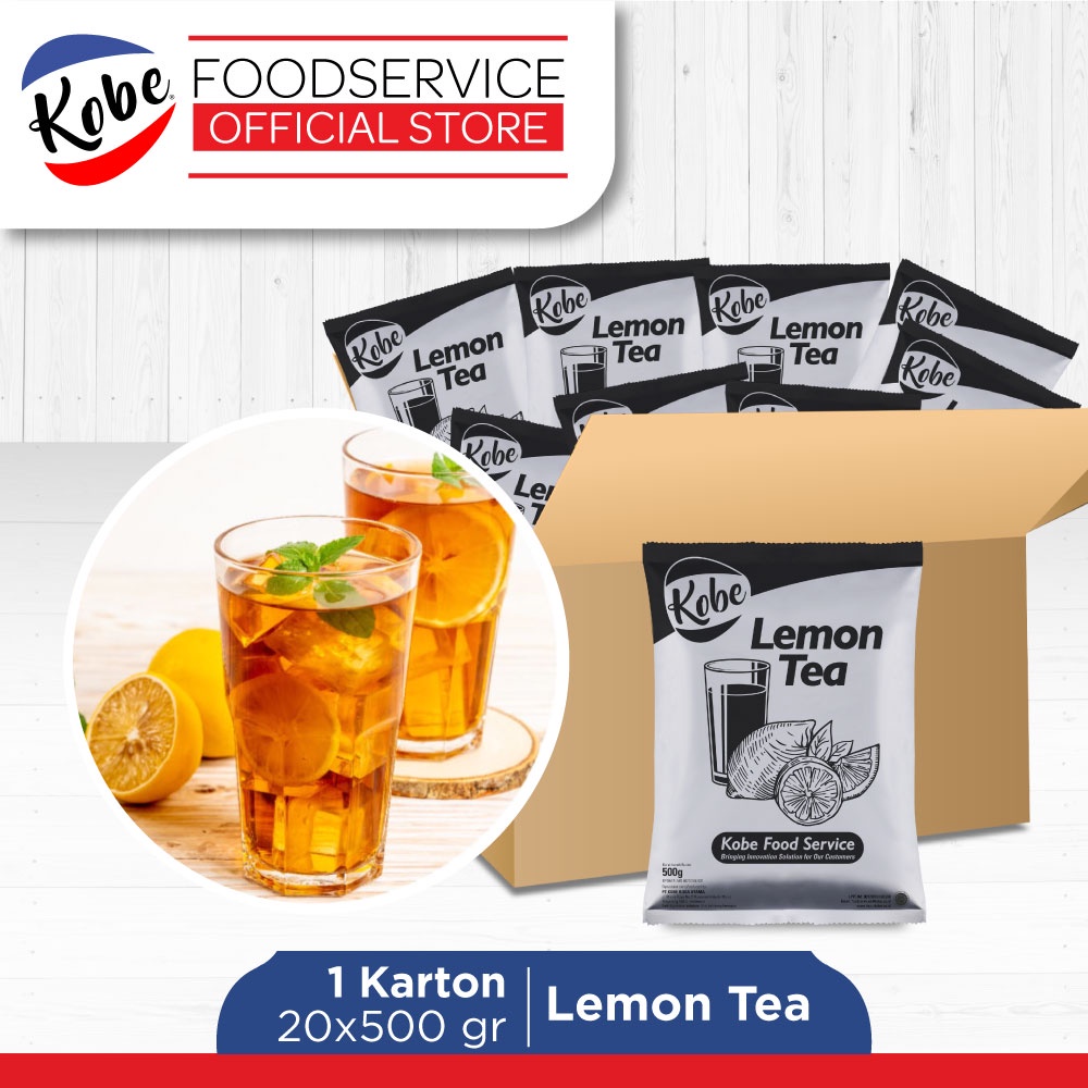 Jual Kobe Lemon Tea 500gr - Minuman Serbuk Powder - 1 Karton isi 20pcs ...