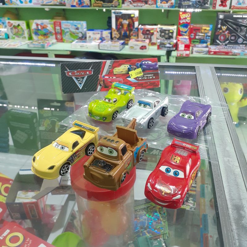 Jual mainan cars mcqueen isi 6 pullback | Shopee Indonesia