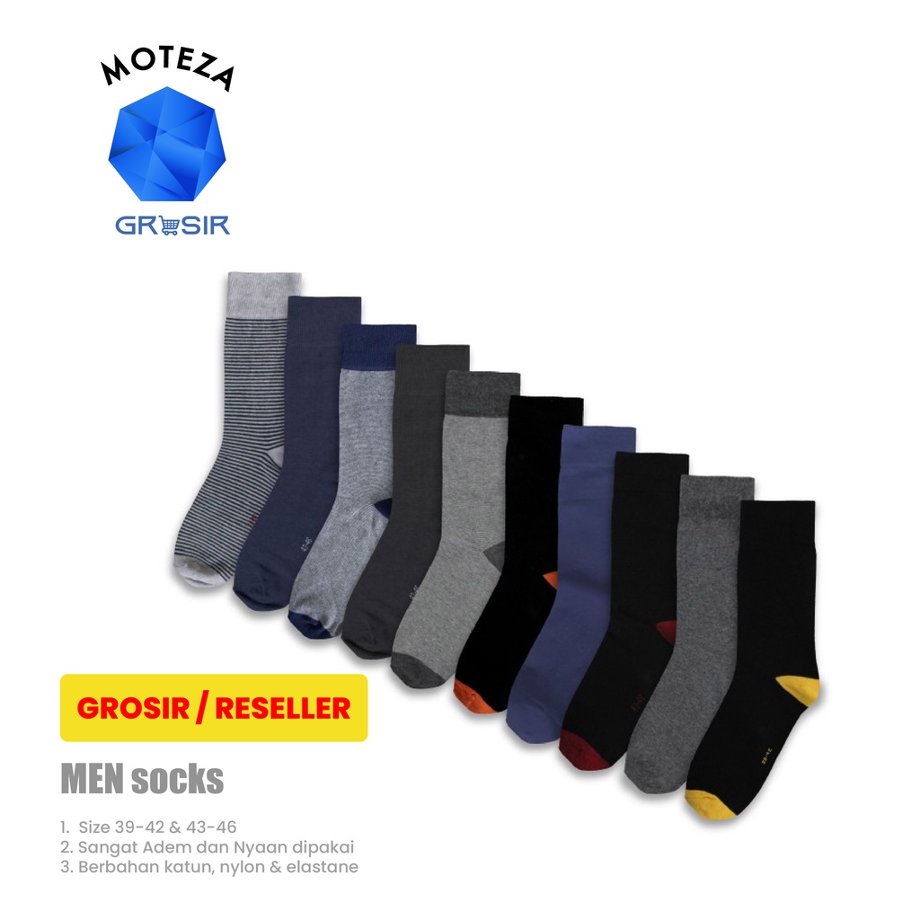 Jual Moteza Kaos Kaki Pria Kantor Kerja Formal | GROSIR - Men Socks ...