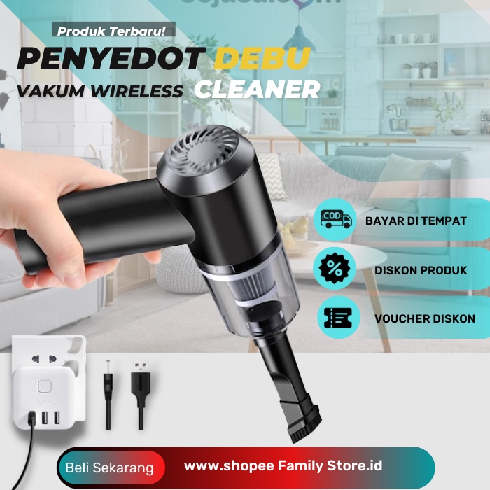 Jual Vakum Wireless Cleaner Tanpa Kabel Portable Mini Vacum Penyedot ...