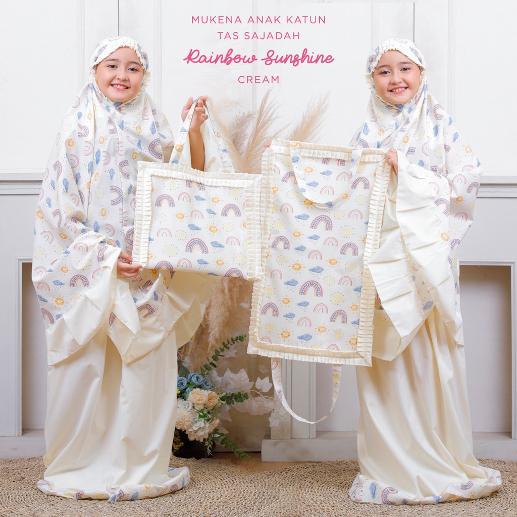 Jual PUSAT GROSIR MUKENA TASIK - MUKENA ANAK KATUN TAS SAJADAH RAINBOW ...