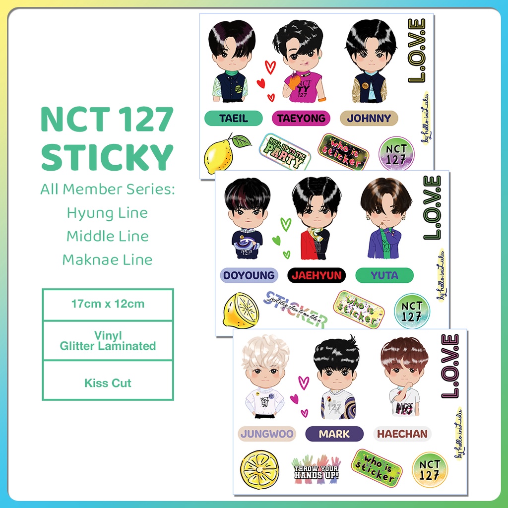 Jual NCT 127 - Sticky Glitter Sticker Series | Shopee Indonesia