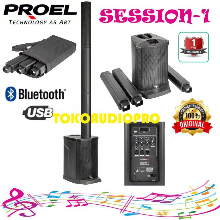 Jual Speaker Proel SESSION 1 Aktif Speaker Portable Column Bluetooth ...