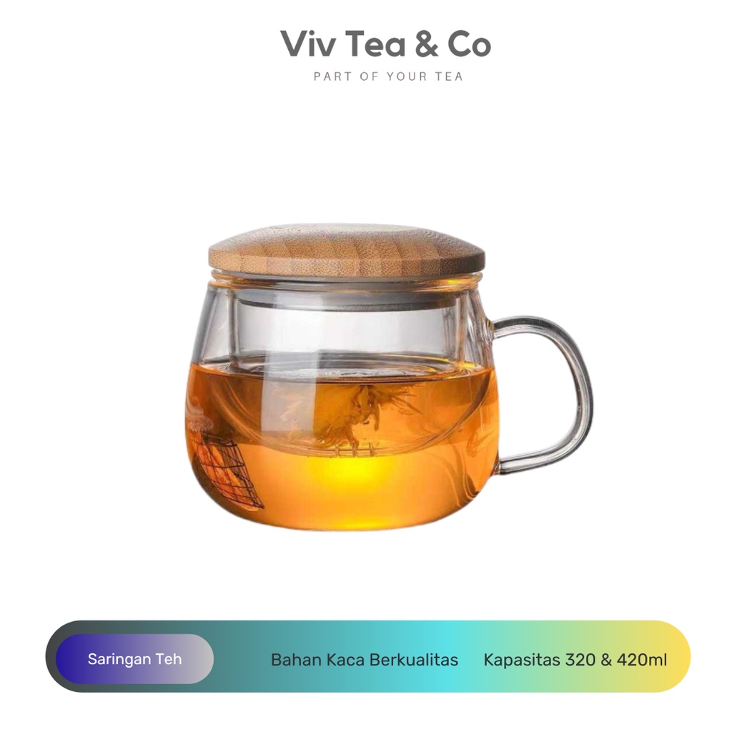 Jual Gelas Cangkir Teh Saringan Teh Mug 320ml with Infuser Filter ...